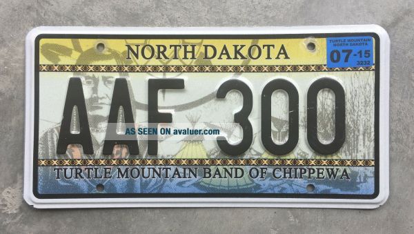 North Dakota License Plate Turtle Mountain Band Of Chippewa Indian ...