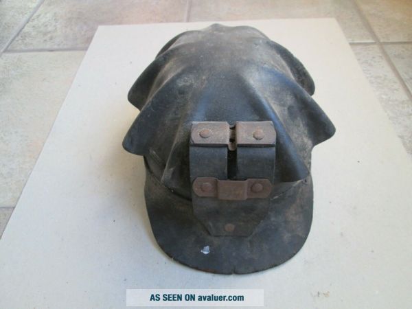 Antique Vintage Coal Miners Helmet Turtle Shell Leather PA Coal Mining ...