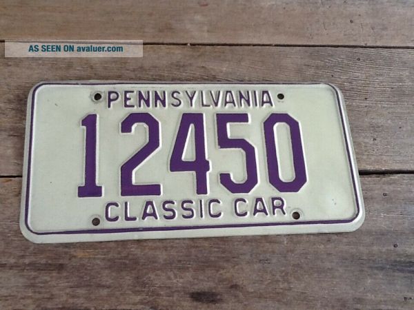 Single Pennsylvania Classic Car Vehicle License Plates Tag PA | #28049801