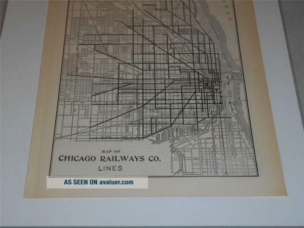 Map Of The Chicago Railways Company Lines From 1908 | #28091661