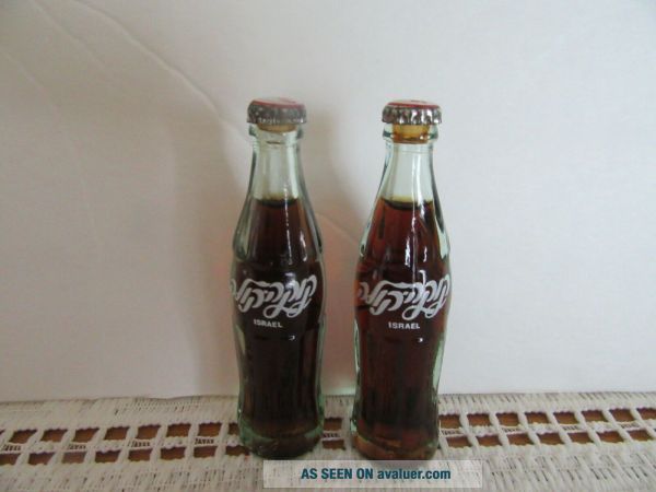 Vintage COCA COLA MINI 3 1/8” Glass Bottle Metal Lid With Actual Coke ...