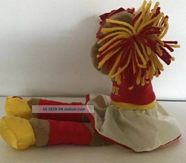 Stuffins Plush Red Kansas City Chiefs Teddy Bear Cheerleader 1997 ...
