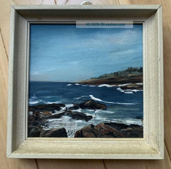 4 Vintage 1972 Miniature Seascape Oil Paintings Ogunquit Maine By Anne ...
