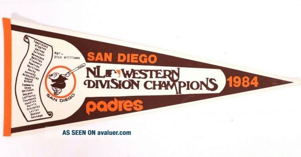 1984 World Series Champions San Diego Padres Roster Pennant | #28227489