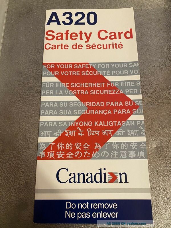 Canadian Airlines Airbus A320 Safety Card Code 1372 | #28225901