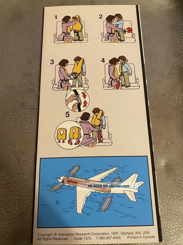 Canadian Airlines Airbus A320 Safety Card Code 1372 | #28225901