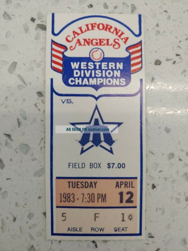 4/12/83 Seattle Mariners California Angels Ticket Stub Ken Phelps 1st ...