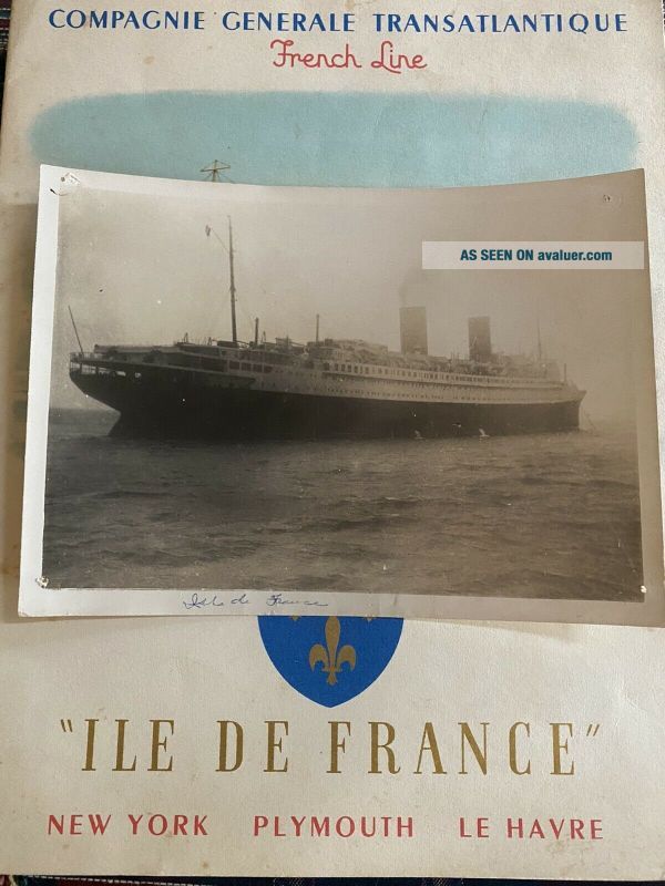 1955 SS ILE DE FRANCE Snapshot And Souvenir Ship Booklet | #28290732