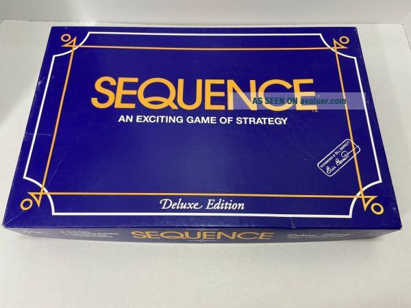 VINTAGE 1995 SEQUENCE DELUXE EDITION BOARD GAME OF STRATEGY COMPLETE VG ...
