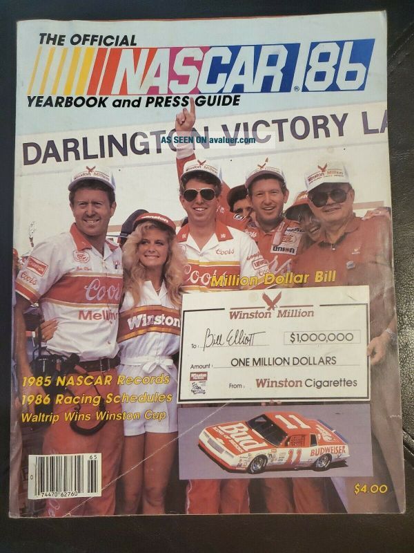 1986 Nascar Yearbook And Press Guide Waltrip Wins Winston Cup | #28396034
