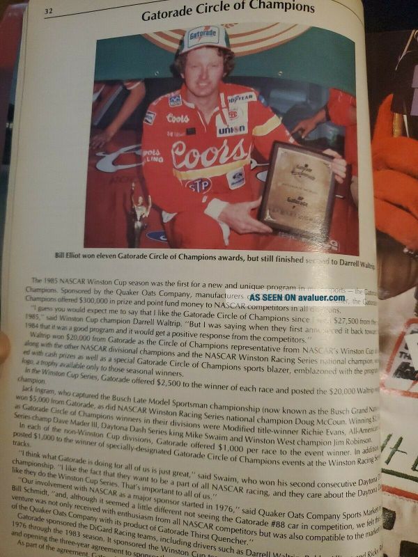 1986 Nascar Yearbook And Press Guide Waltrip Wins Winston Cup | #28396034