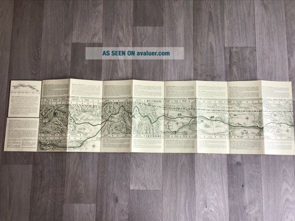 1960s Great Northern Railway Empire Builder Route Map And Schedule ...