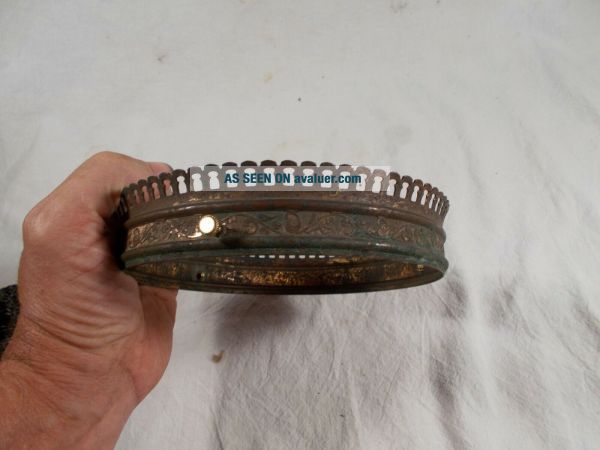 Vintage Brass 6&3/4 " Victorian Hanging Kerosene Oil Lamp Shade Crown ...