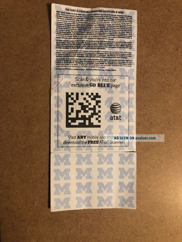 2011 Michigan Wolverines Ohio State Buckeyes Football Ticket Stub ...