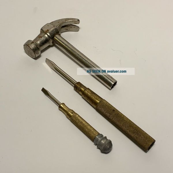 Vintage GAM Claw Hammer With 4 Nesting Flat - Head Screwdrivers ...