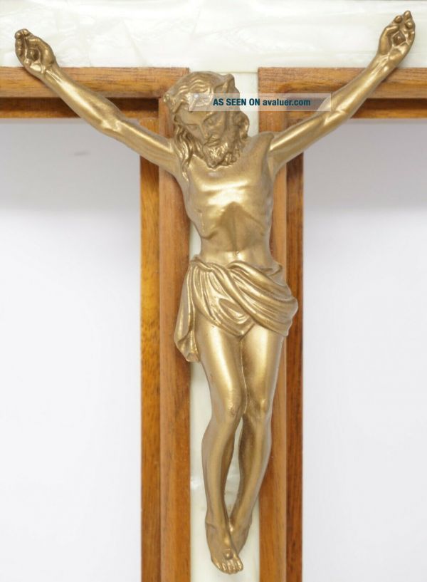 Vintage Wooden Crucifix Cross Last Rights Sick Call Anointing With ...