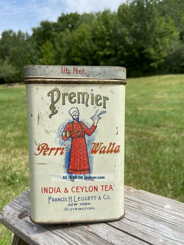 VTG Premier Perri - Walla Indian Ceylon Tea Advertising Tin York ...