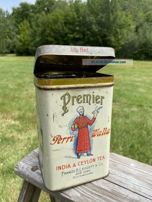 VTG Premier Perri - Walla Indian Ceylon Tea Advertising Tin York ...