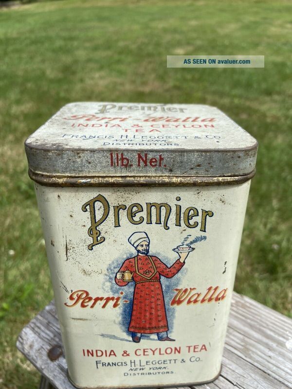 VTG Premier Perri - Walla Indian Ceylon Tea Advertising Tin York ...