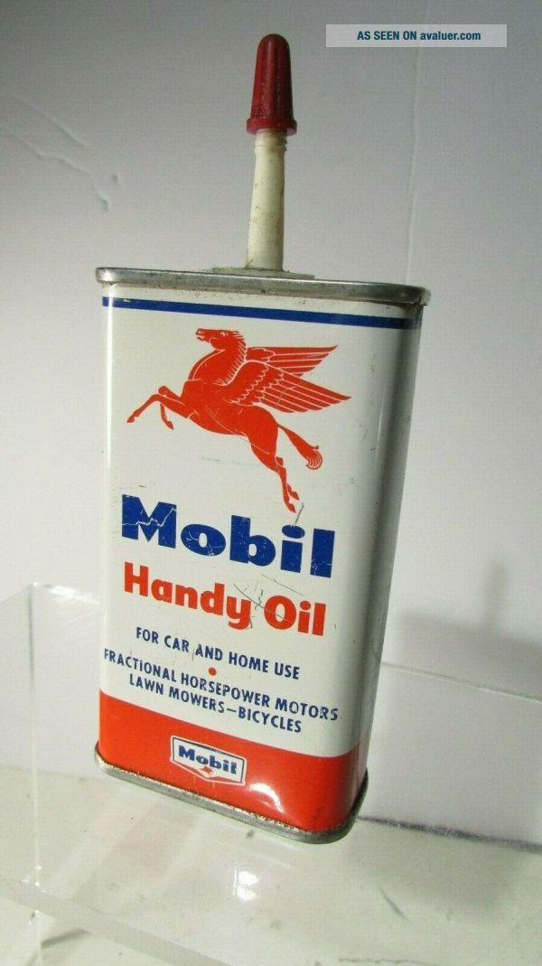 Vintage Can Mobil Oil Pegasus Handy Oiler Advertising | #28692819