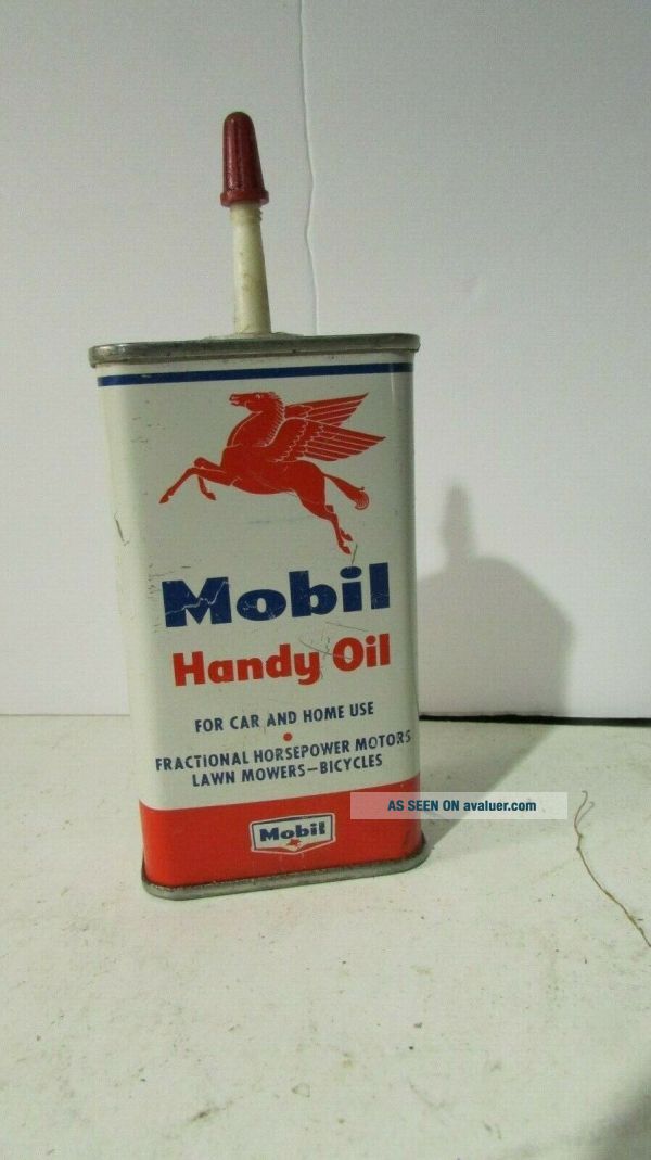 Vintage Can Mobil Oil Pegasus Handy Oiler Advertising | #28692819