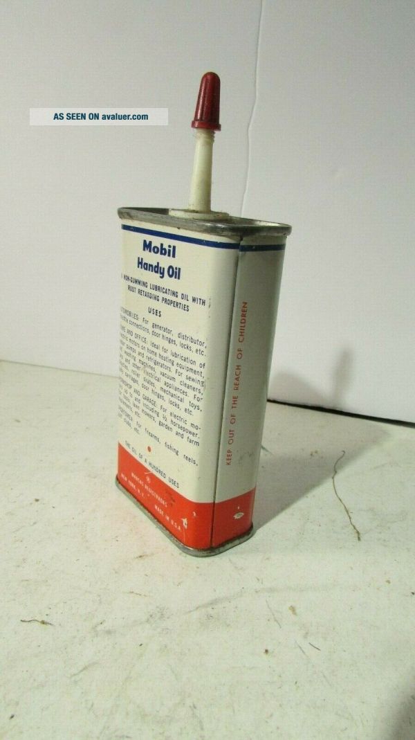 Vintage Can Mobil Oil Pegasus Handy Oiler Advertising | #28692819