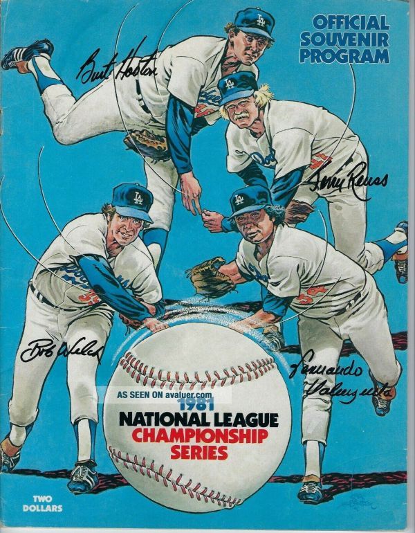 1981 Dodgers Vs. Expos National League Championship Series Program ...