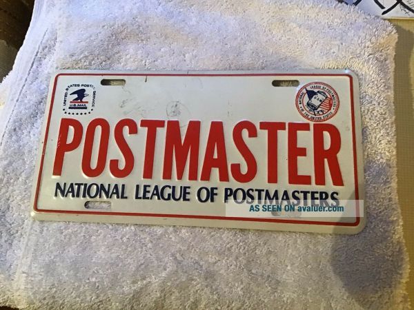 1980’s Postmaster National League Of Postmasters Booster Metal License ...