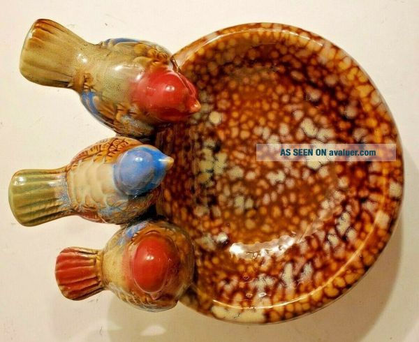 Ceramic Candy Trinket Dish With 3 Birds Home Decor | #28729634