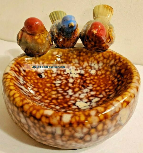 Ceramic Candy Trinket Dish With 3 Birds Home Decor | #28729634