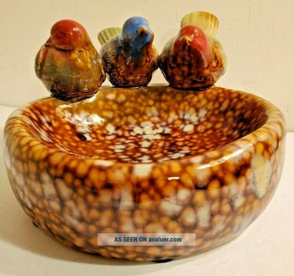 Ceramic Candy Trinket Dish With 3 Birds Home Decor | #28729634