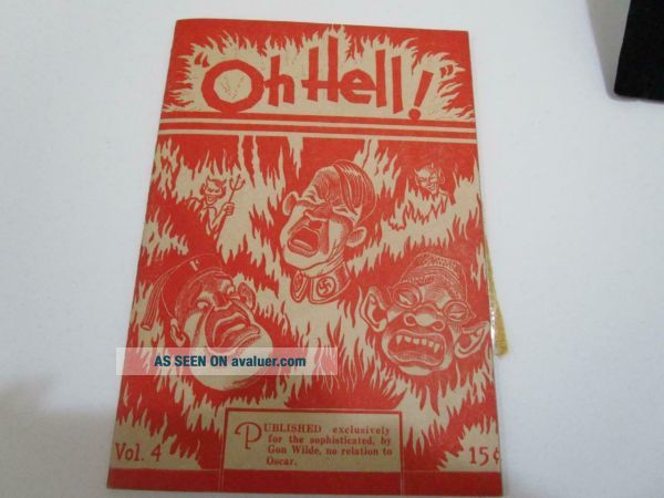 Vintage WWII Propaganda Booklet OH HELL Axis Leaders Hitler Mussolini ...