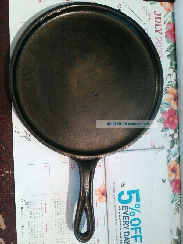 Vintage Cast Iron No 7 Gate Mark Griddle Skillet Early With Heat Ring ...