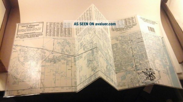 1996 Map Masters By Frog Maps - Laminated Folding Map Of South Broward ...