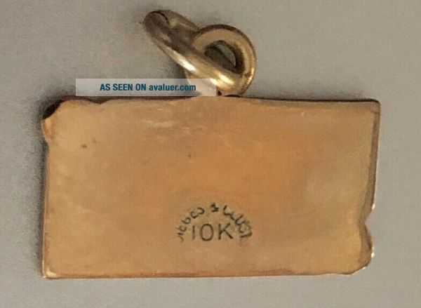 Vintage USI Employee 10 Year Service Pendant; 10K Solid Gold | #28711339