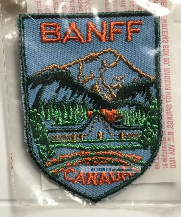 NIP Banff National Park Alberta Canada Souvenir Embroidered Blue Patch ...