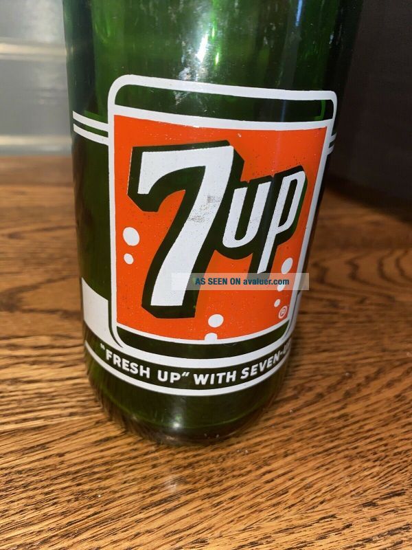 Vintage 7up Glass Bottle | #28992676
