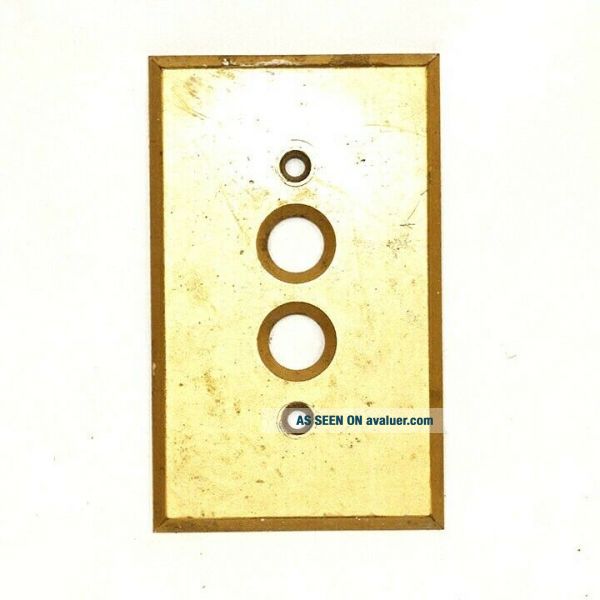 Vintage Brass Push Button Light Switch Plate 2 Holes Wall Mounted ...