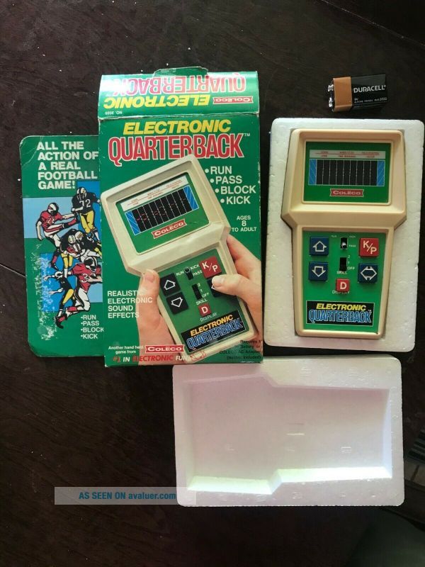 Vintage Coleco Handheld Electronic Quarterback Football Game COMPLETE ...