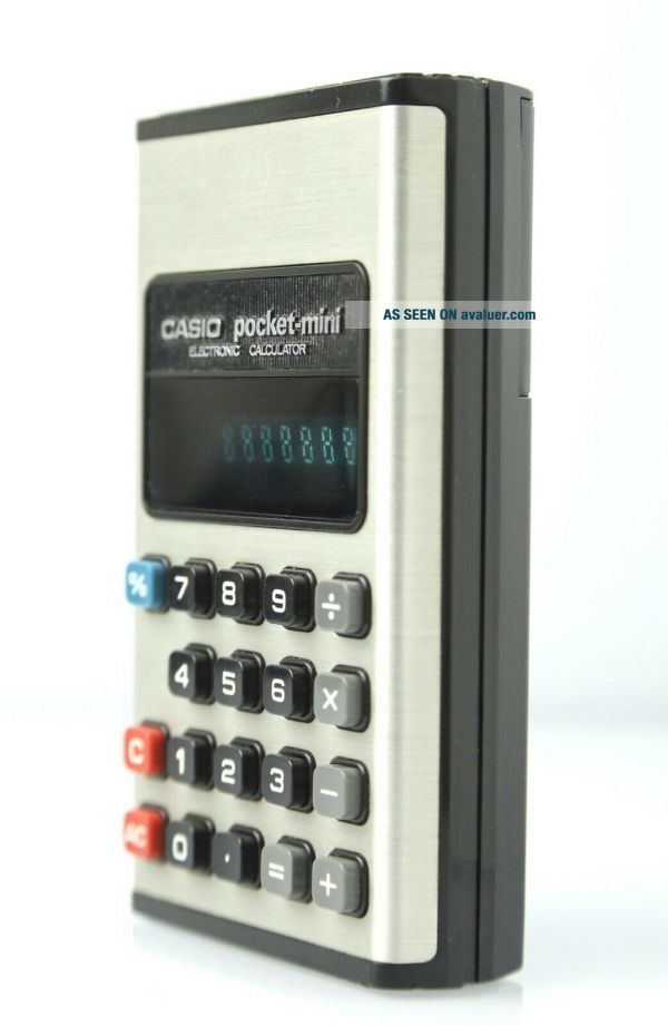Vintage Casio CP - 801C Pocket Mini Calculator With Leather Case ...