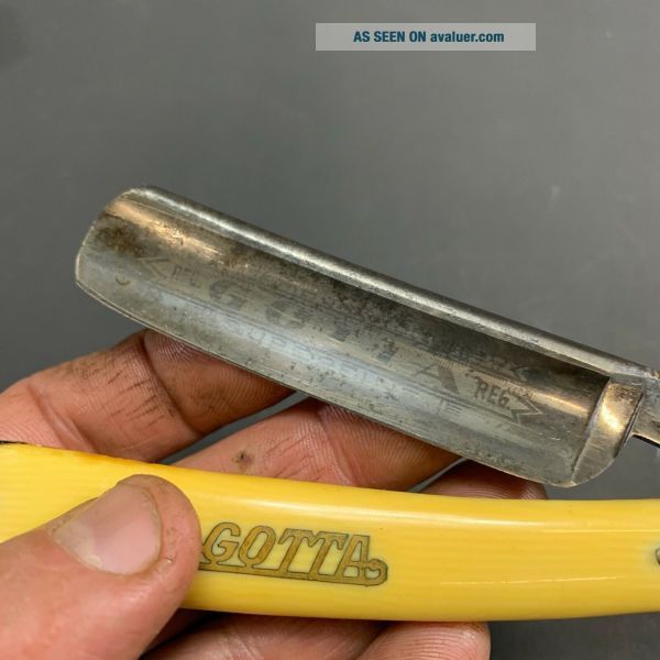 VINTAGE GOTTA 120 GERMAN HOLLOW - GROUND SHEFFIELD STEEL STRAIGHT RAZOR ...