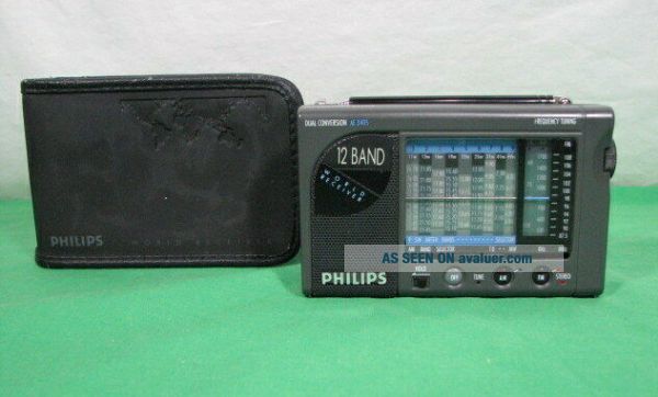 PHILIPS AE 3405/23 AM FM SW SHORTWAVE 12 BAND RADIO W CASE VTG 1990s ...