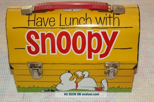 Vintage 1968 Have Lunch With Snoopy Domed Lunchbox No Thermos | #28914468