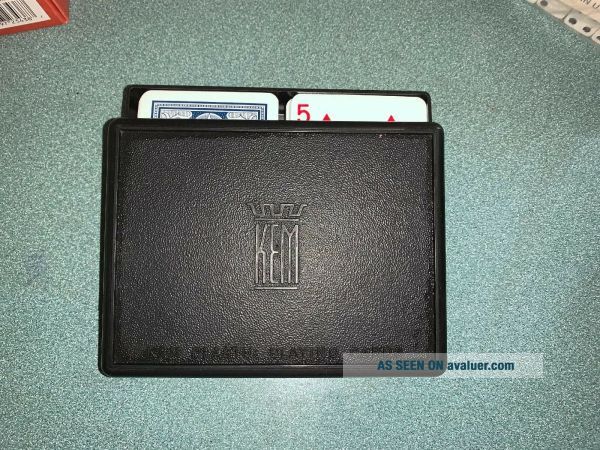 Vintage KEM Stained Glass Playing Cards Decks With Case Complete ...