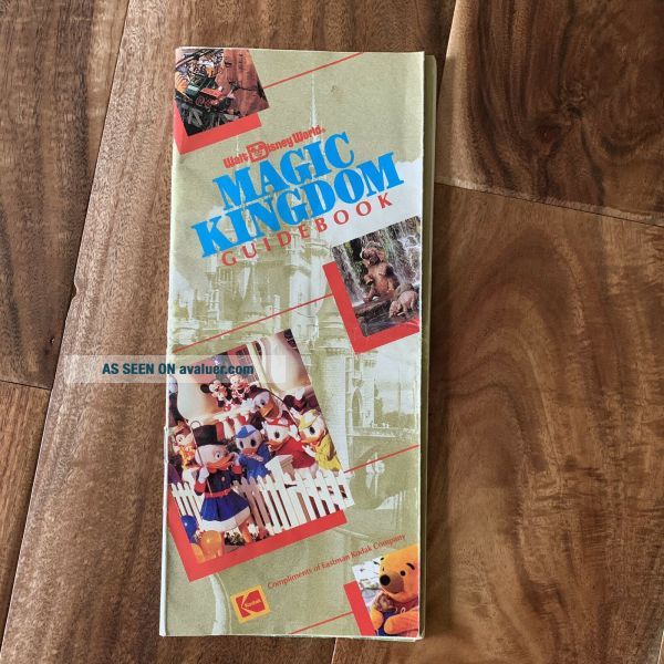 Vintage Walt Disney World 1990 Magic Kingdom Guide Book Brochure ...