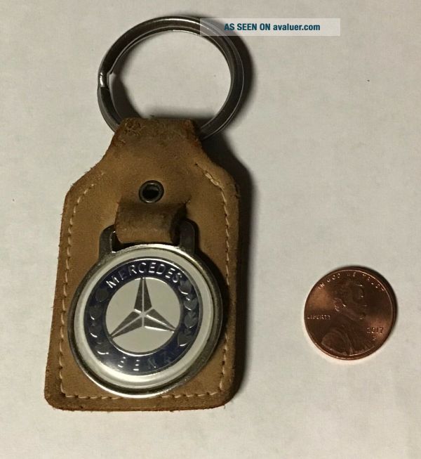 Vintage Estate Find Mercedes Benz Brown Leather Fob Cut Out Medallion ...