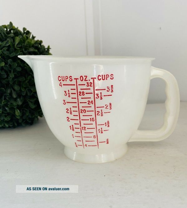 Tupperware VINTAGE 4 Cup Measuring Pitcher (RED/BLUE MEASUREMENTS ...