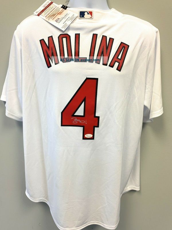 Yadier Molina St Louis Cardinals Signed Autograph Jersey Majestic JSA ...