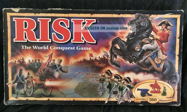 Vintage - RISK 1993 The World Conquest Board Game W/ Army Miniatures ...