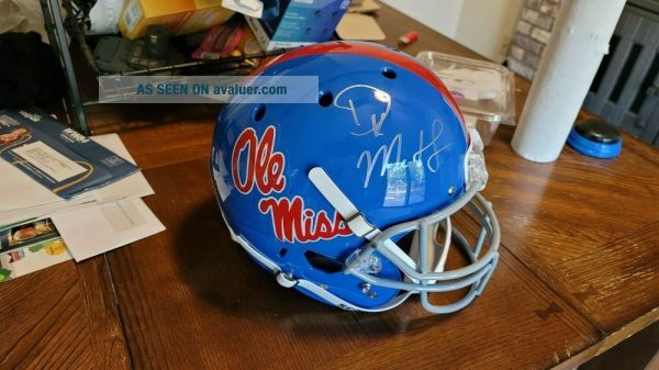 DK METCALF SIGNED OLE MISS REBELS FULL SIZE SPEED AUTHENTIC HELMET JSA ...
